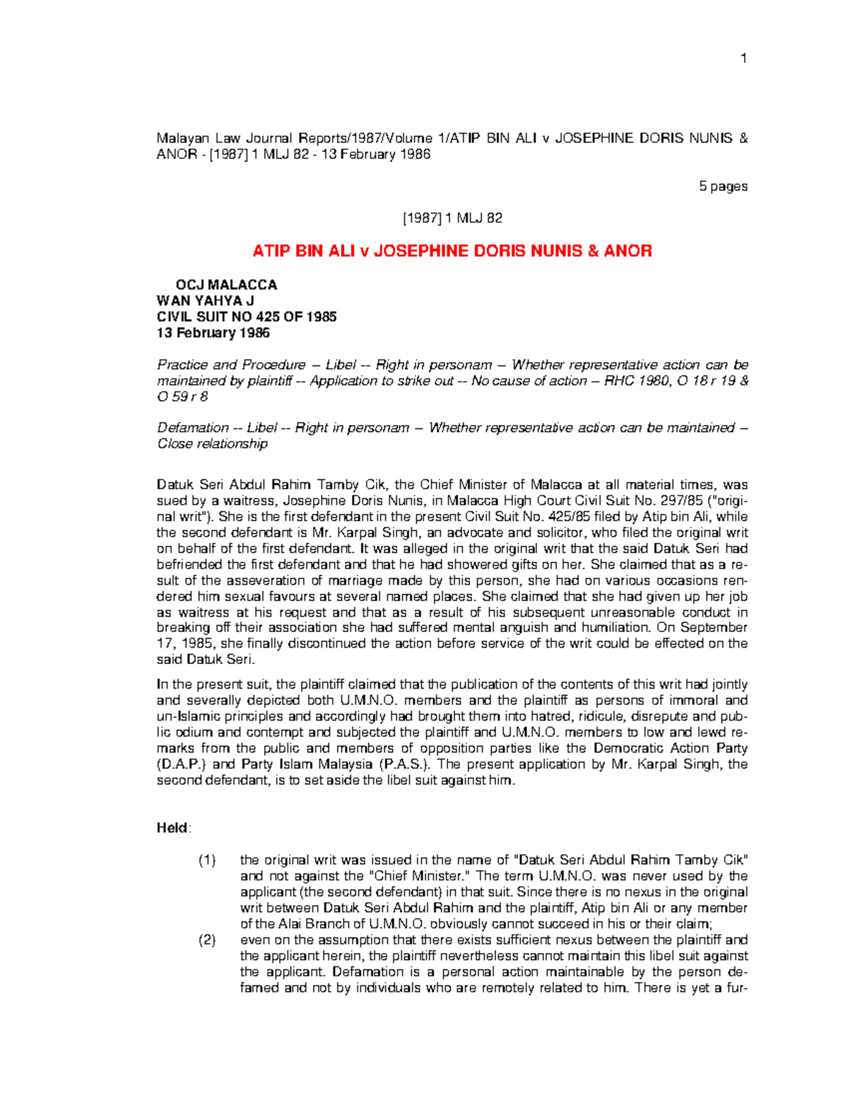atip-bin-ali-v-josephine-doris-nunis-amp-anor - Malayan Law Journal ...
