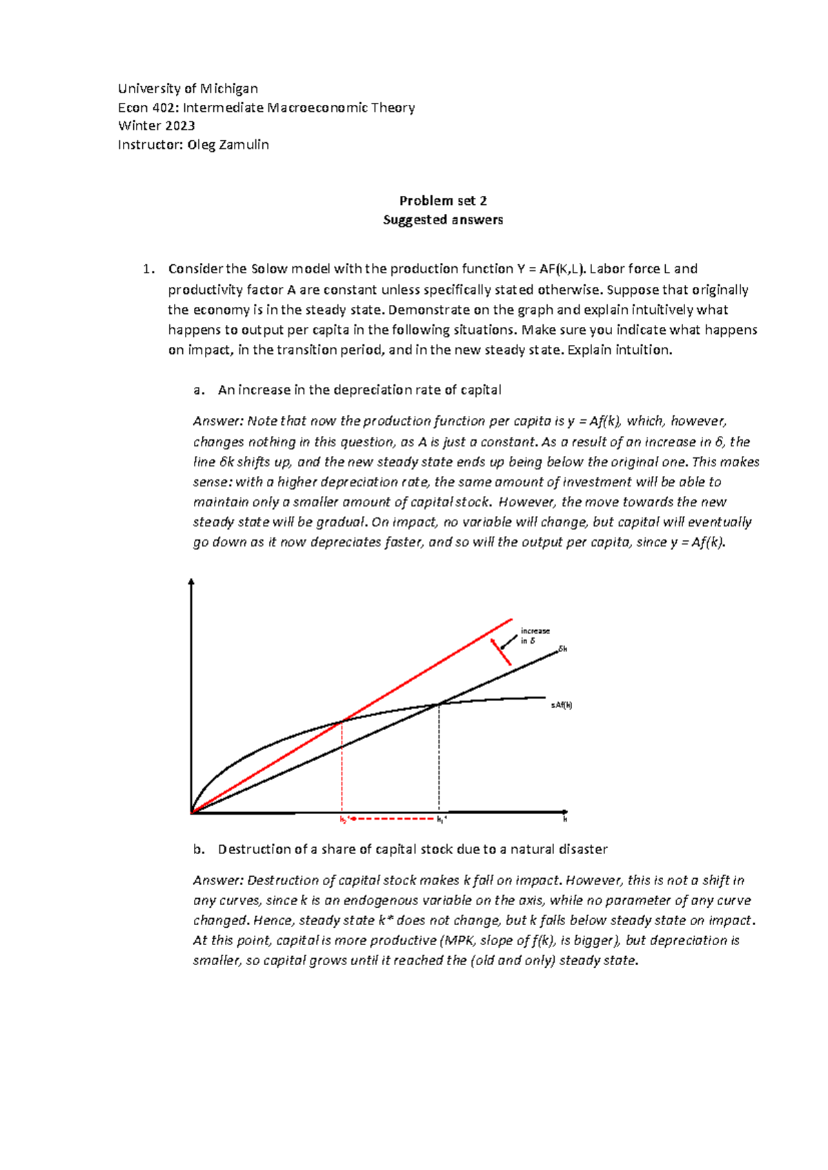 Problemset 2 Econ402 W23 answers - University of Michigan Econ 4 02 ...