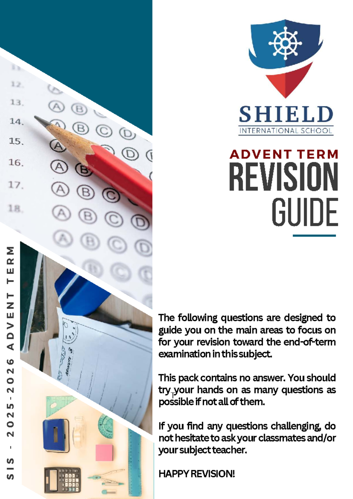 ADVENT TERM SIS ADVENT TERM REVISION GUIDE - Year 9 Math - Studocu