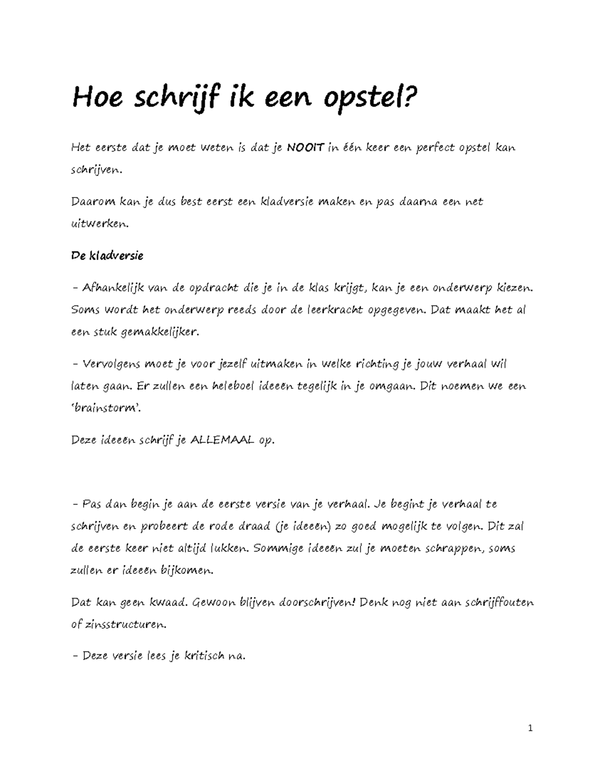Opstel Schrijven: Stappen en Structuren voor Succes (Nederlands ...