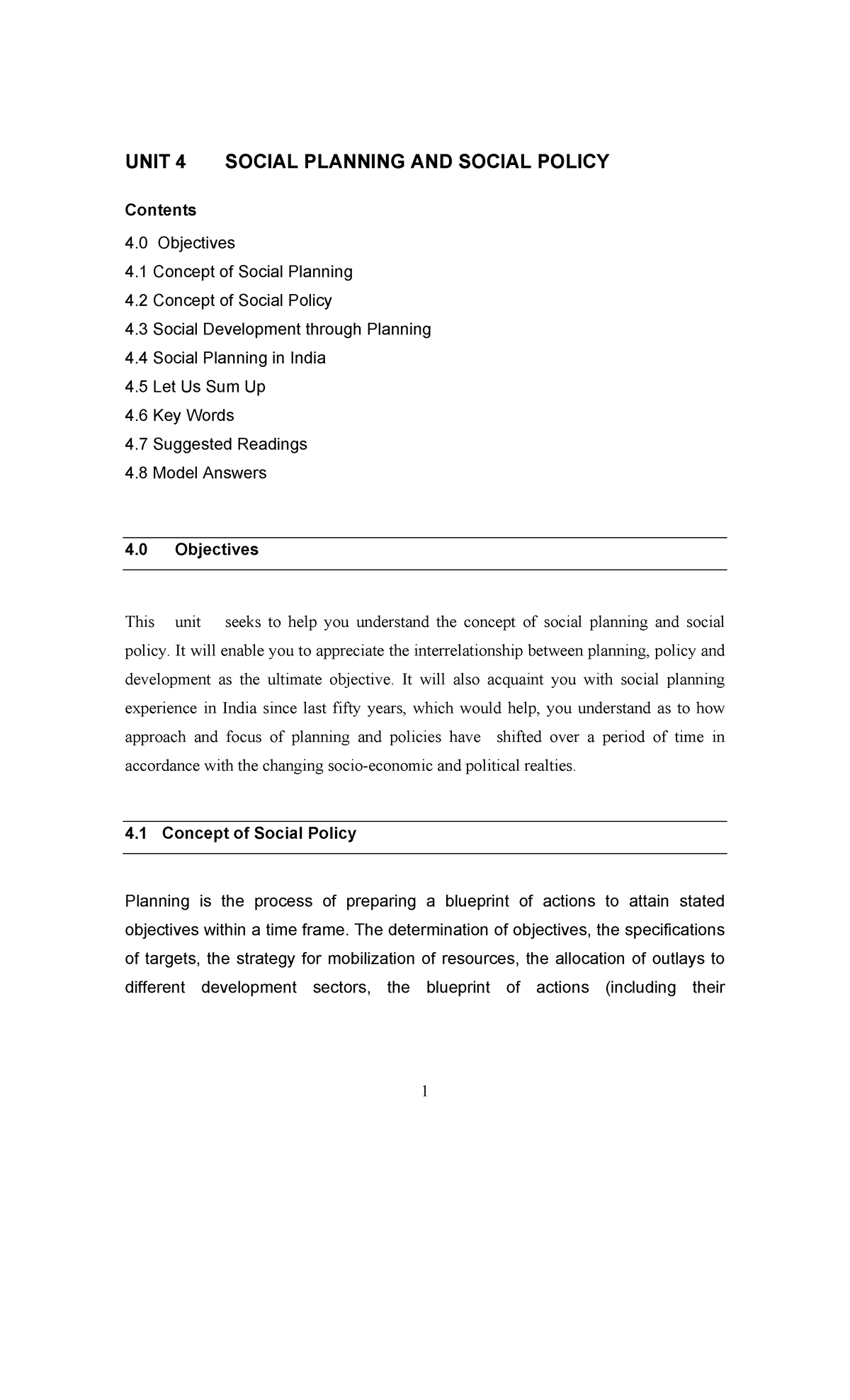 Social Sector Planning 2: Understanding Policy, Models, and Development ...