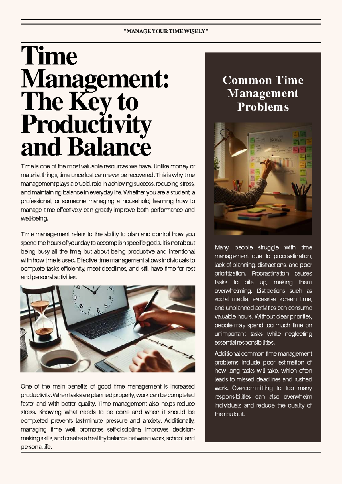 Time Management Strategies for Productivity & Balance (20260120) - Studocu