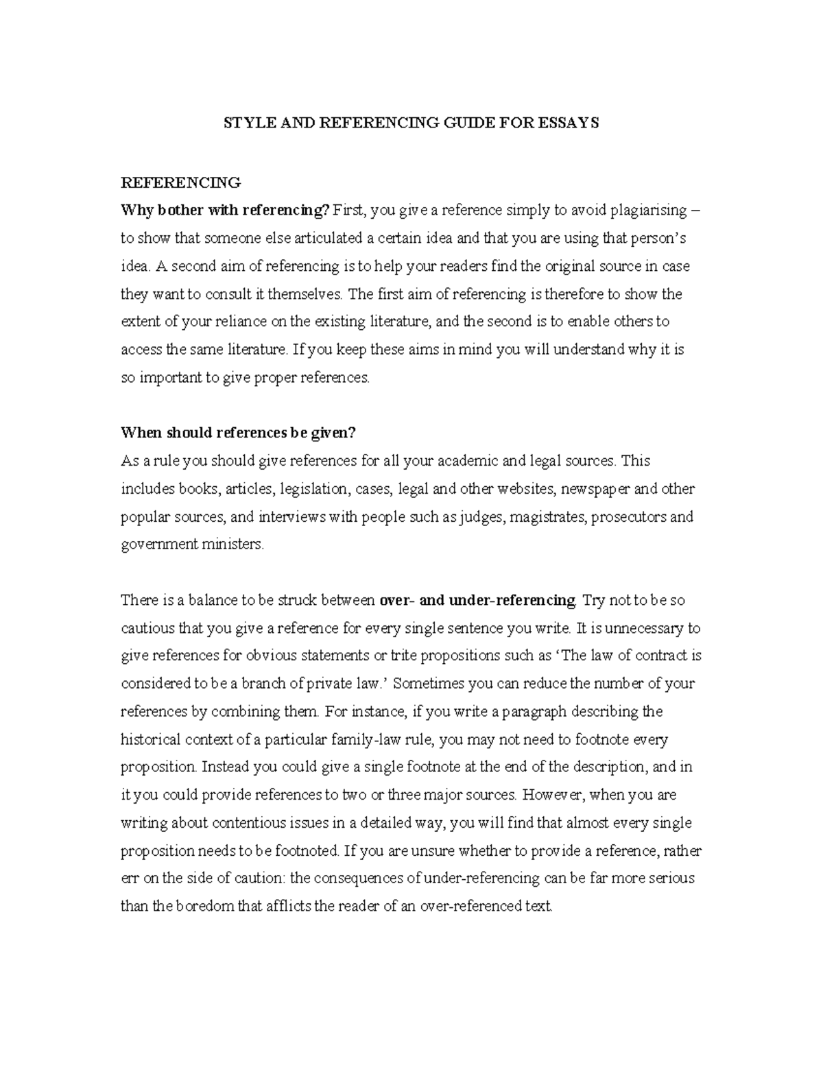 Wits Law LLM Referencing Guide for Essays and Research - Studocu