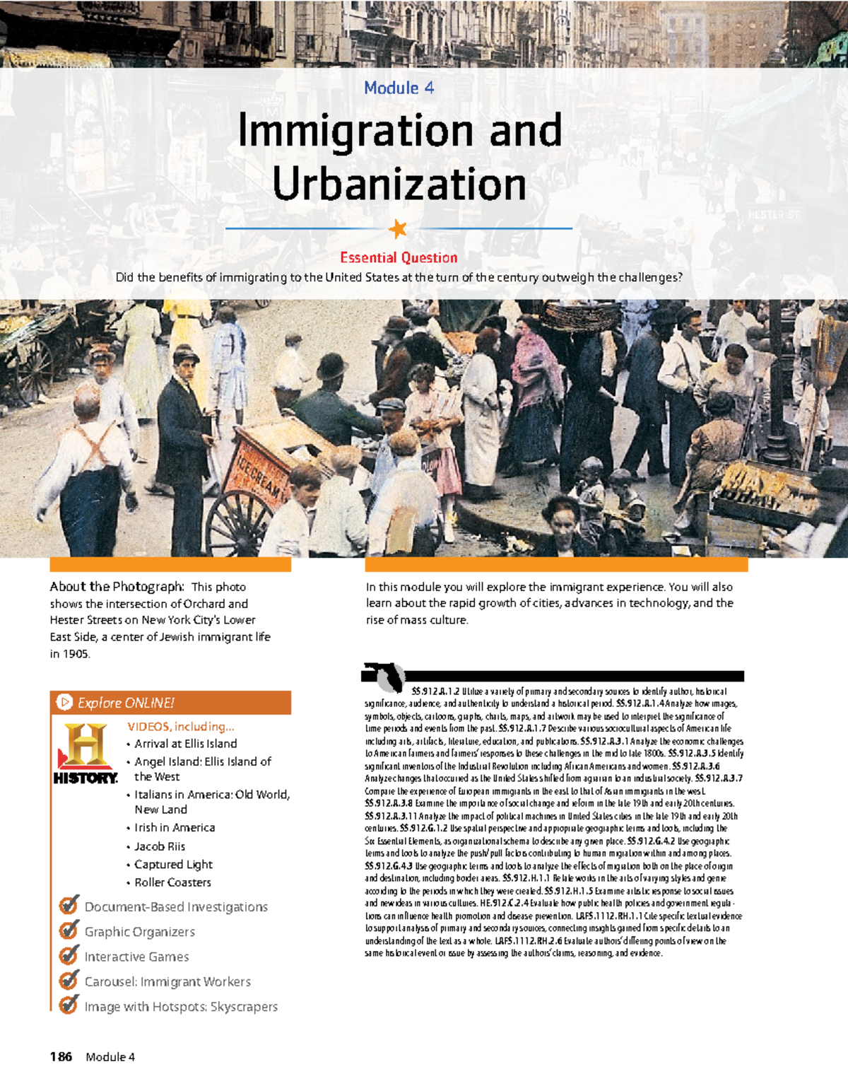 Module 4: Immigration and Urbanization - Exploring the Immigrant ...