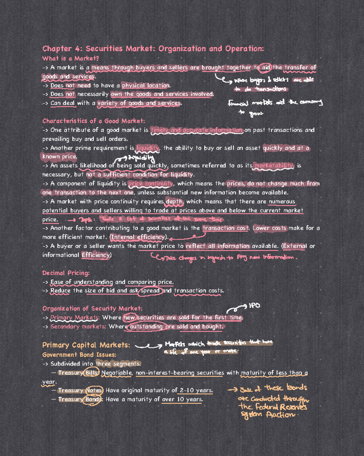 Chapter 4: Securities Market Organization & Operation Overview - Studocu