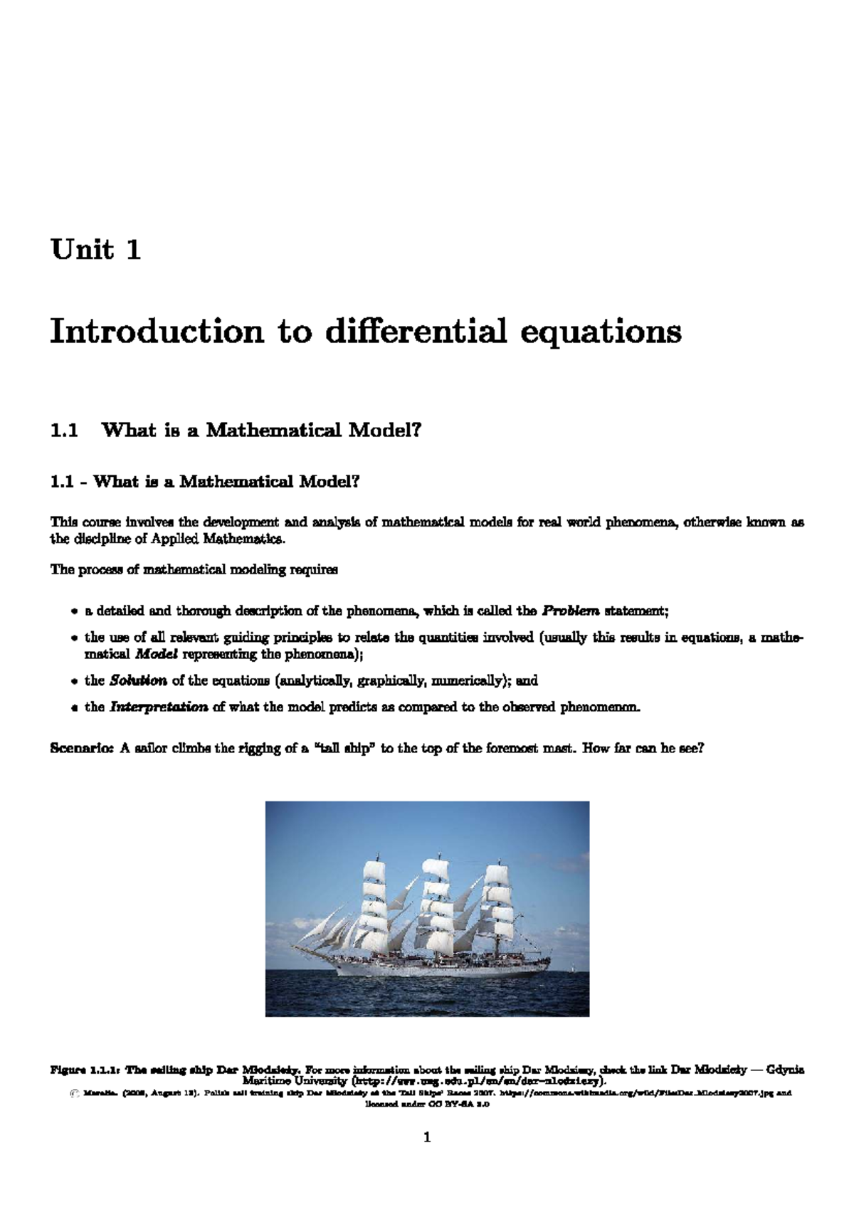 Unit 1: Introduction to Differential Equations - Understanding ...