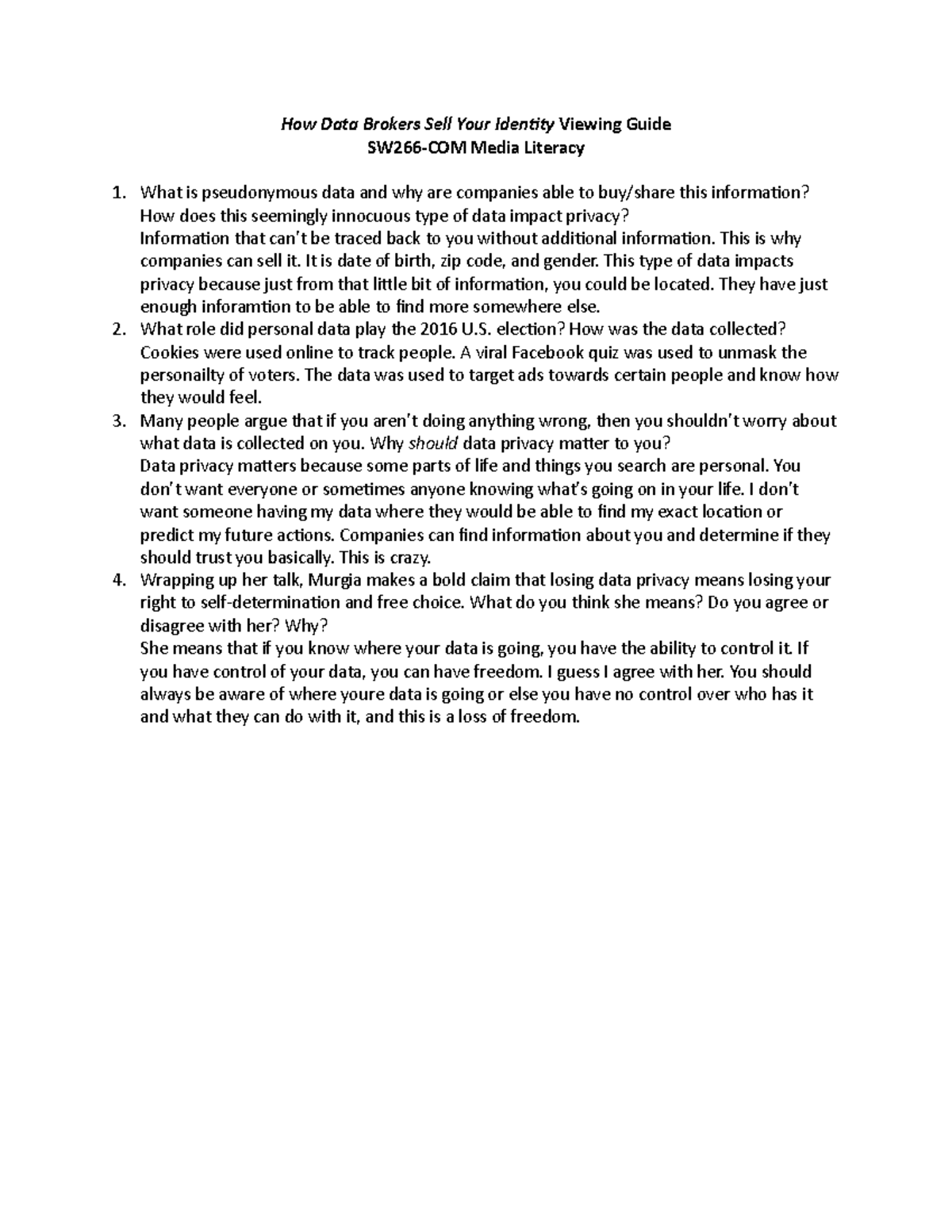 HA How Data Brokers Sell Your Identity Viewing Guide - How Data Brokers ...