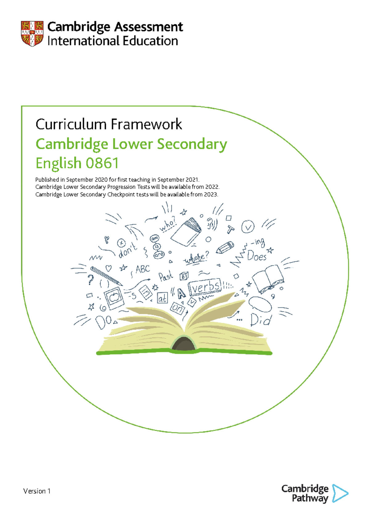 Cambridge Lower Secondary English Curriculum Framework 0861 Overview ...