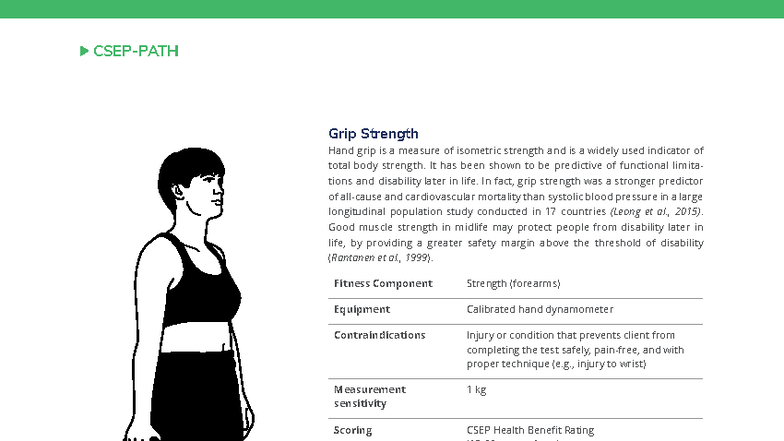 CSEP-PATH 04: Grip Strength Assessment and Protocols - Studocu