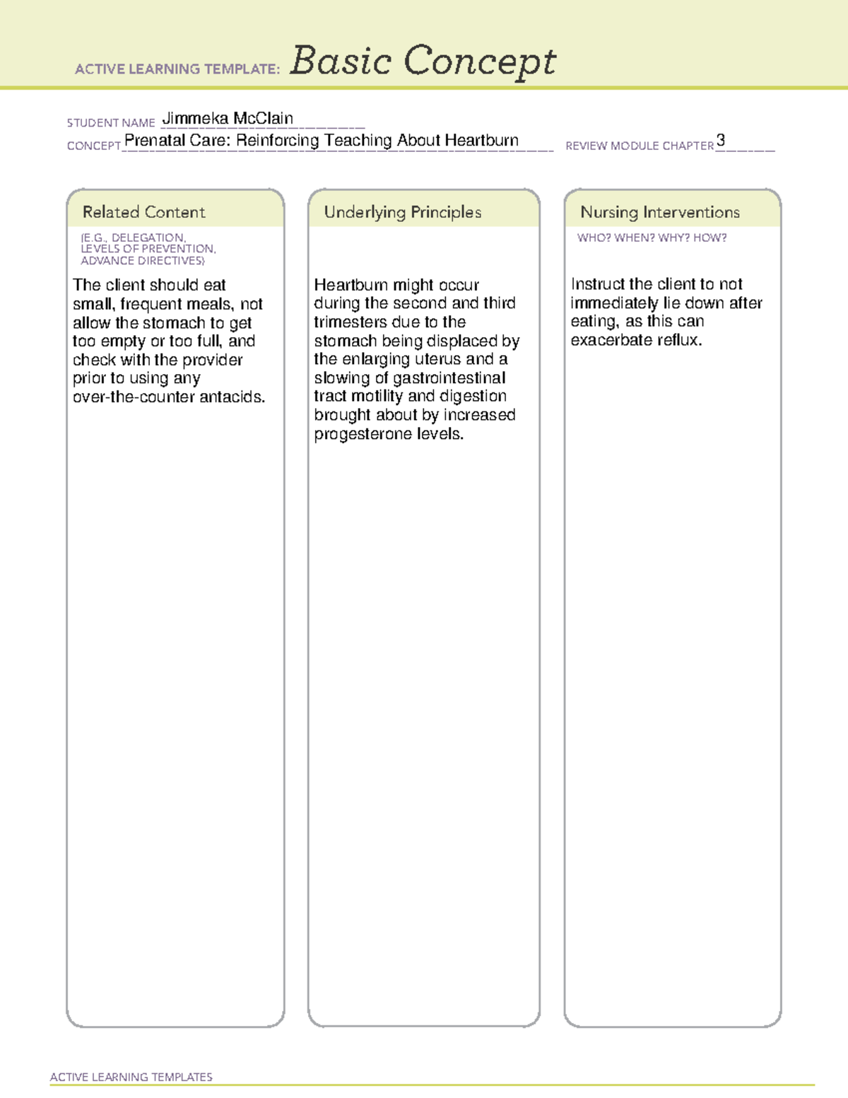 Chp 3 - ATI Active Learning Templates for Nursing Concepts - Studocu