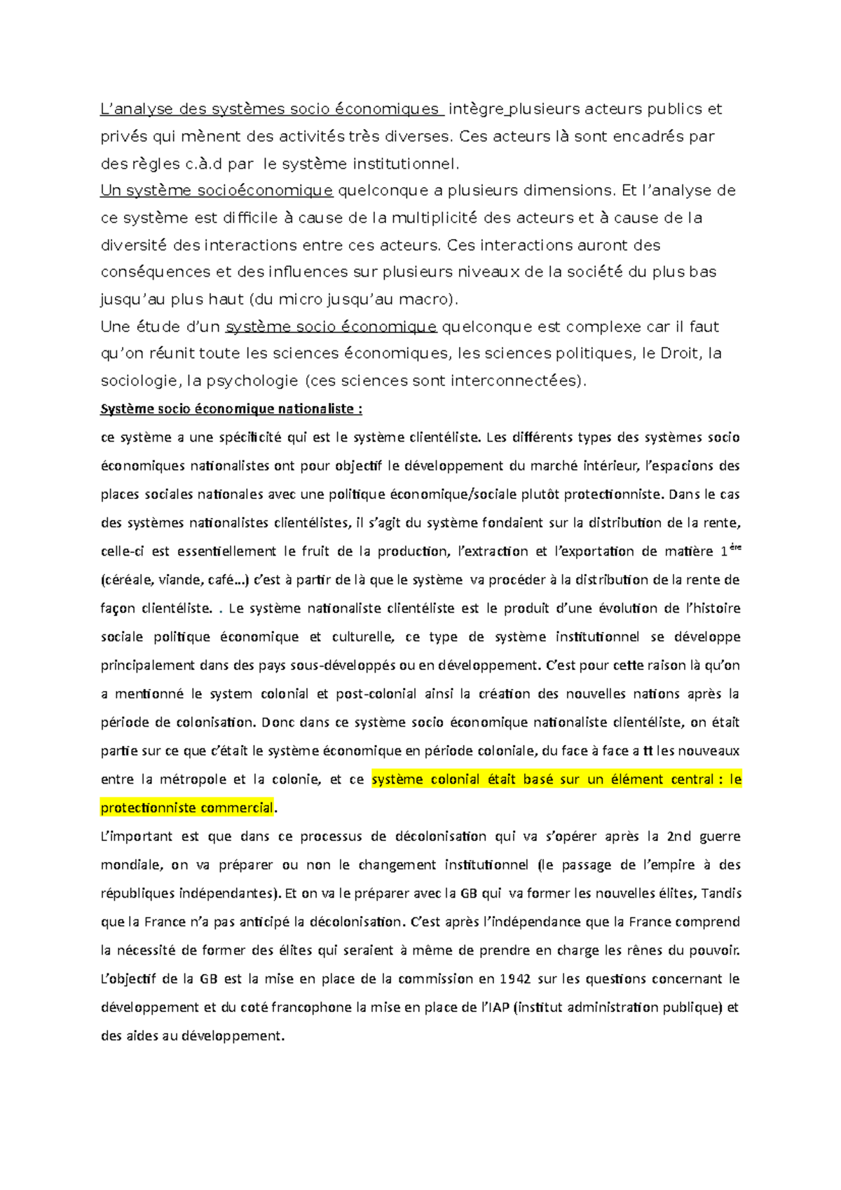 Resumer : Analyse des systèmes économiques - L’analyse des systèmes ...