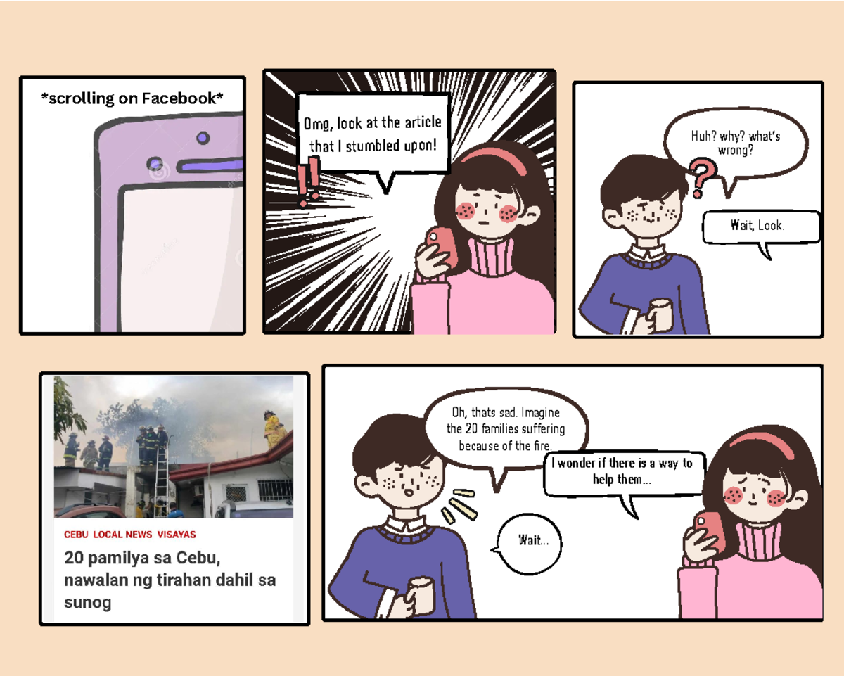 Yellow Playful Illustrative 5 Panel Comic Strip - Komunikasyon sa ...