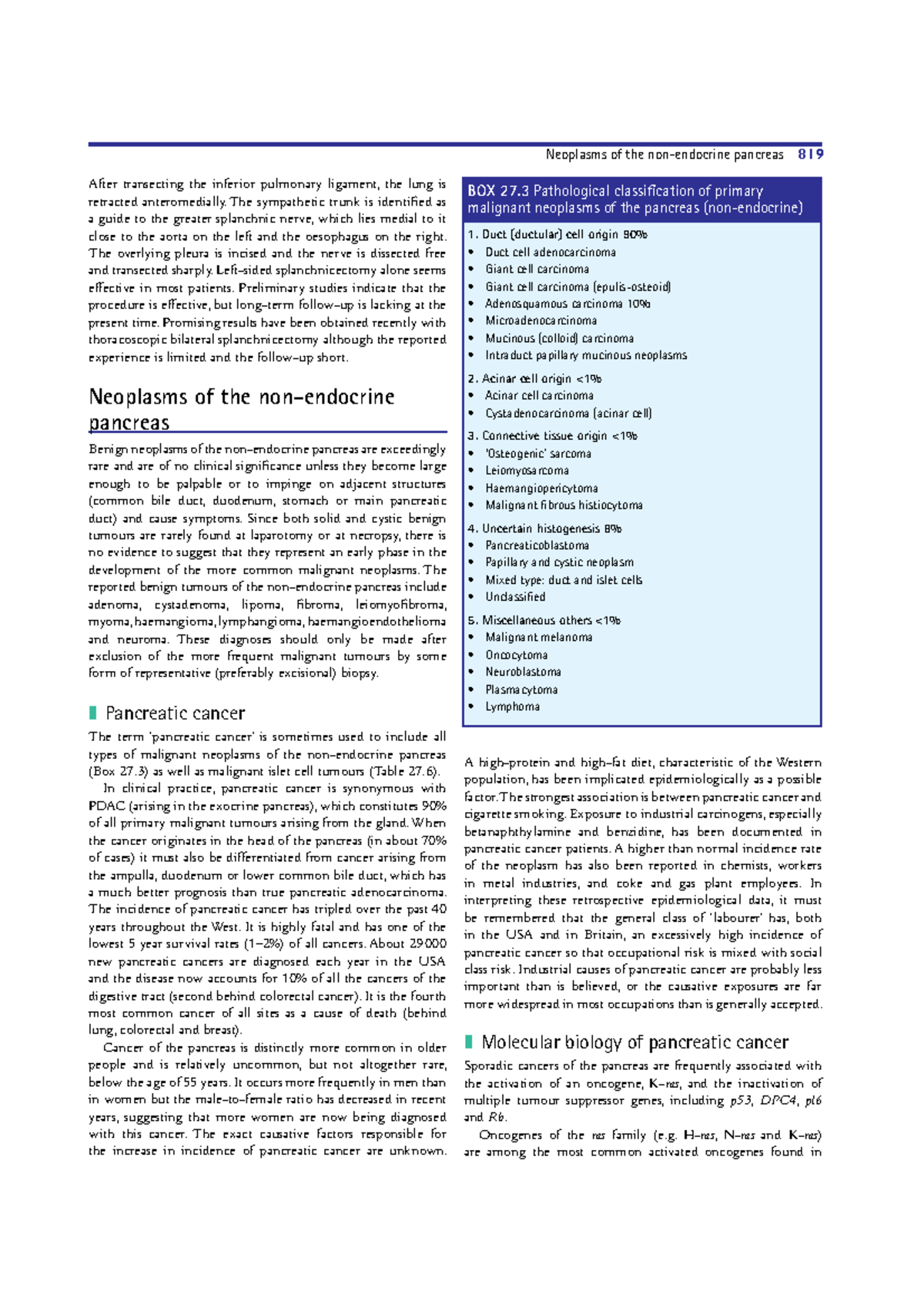 Neoplasms of the Pancreas: Insights and Surgical Approaches 819 - Studocu