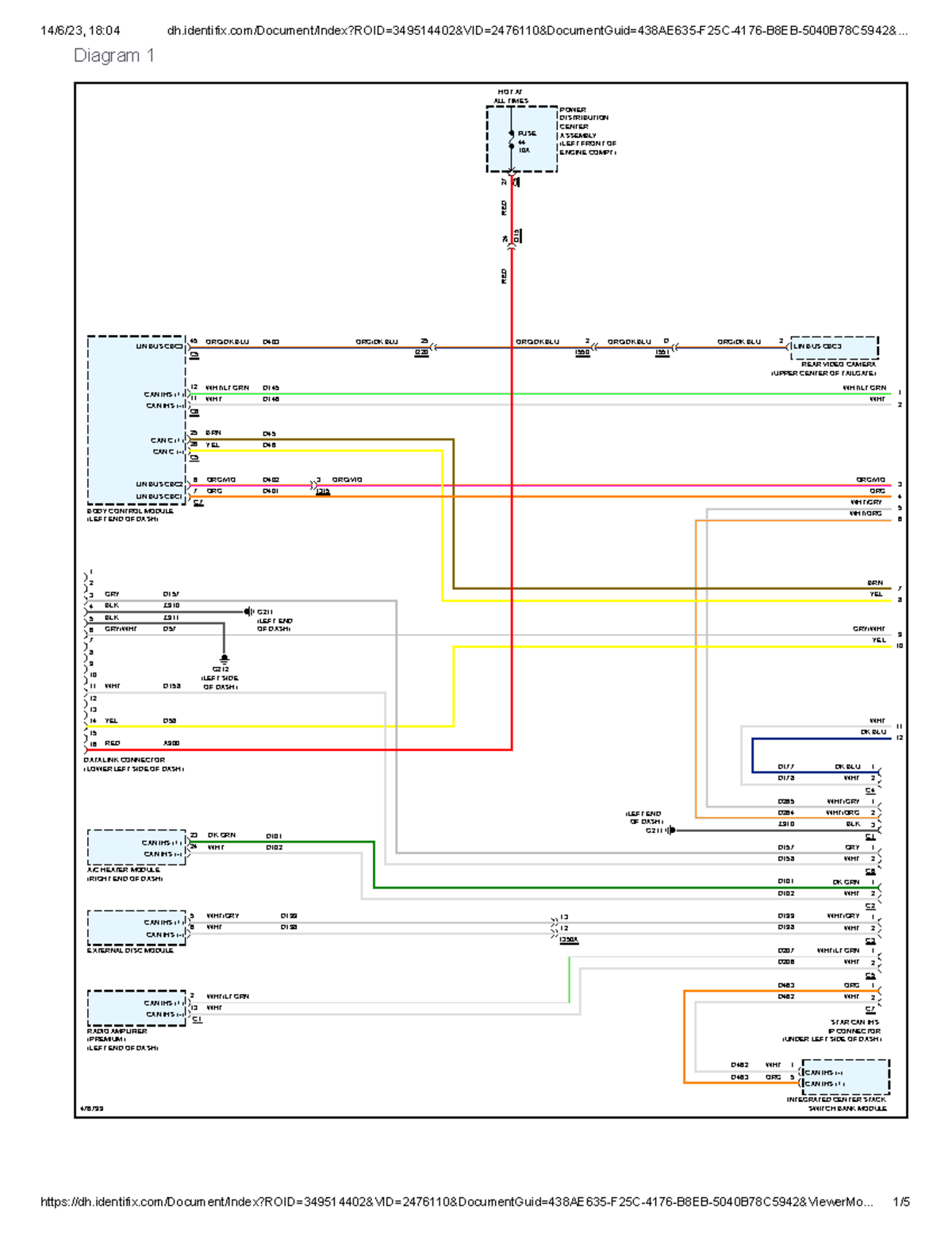 RAM 3.6 CAN BUS - Diagrama can Dodge ram - Diagram 1 476799 12 11 10 9 ...