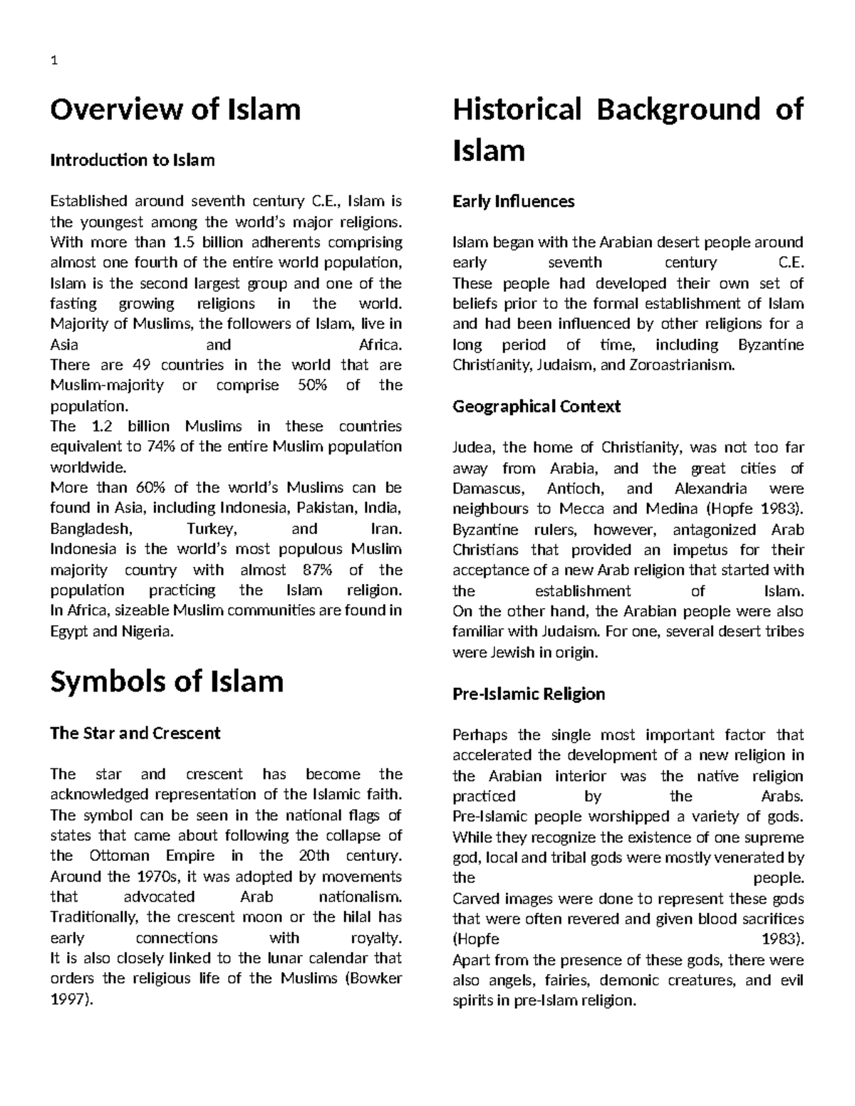**Islam Overview: Key Concepts & Beliefs - Intro to World Religion ...
