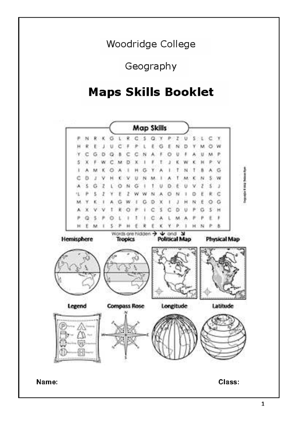 Maps Skills Booklet 2025: Understanding Geography and Scale - Studocu