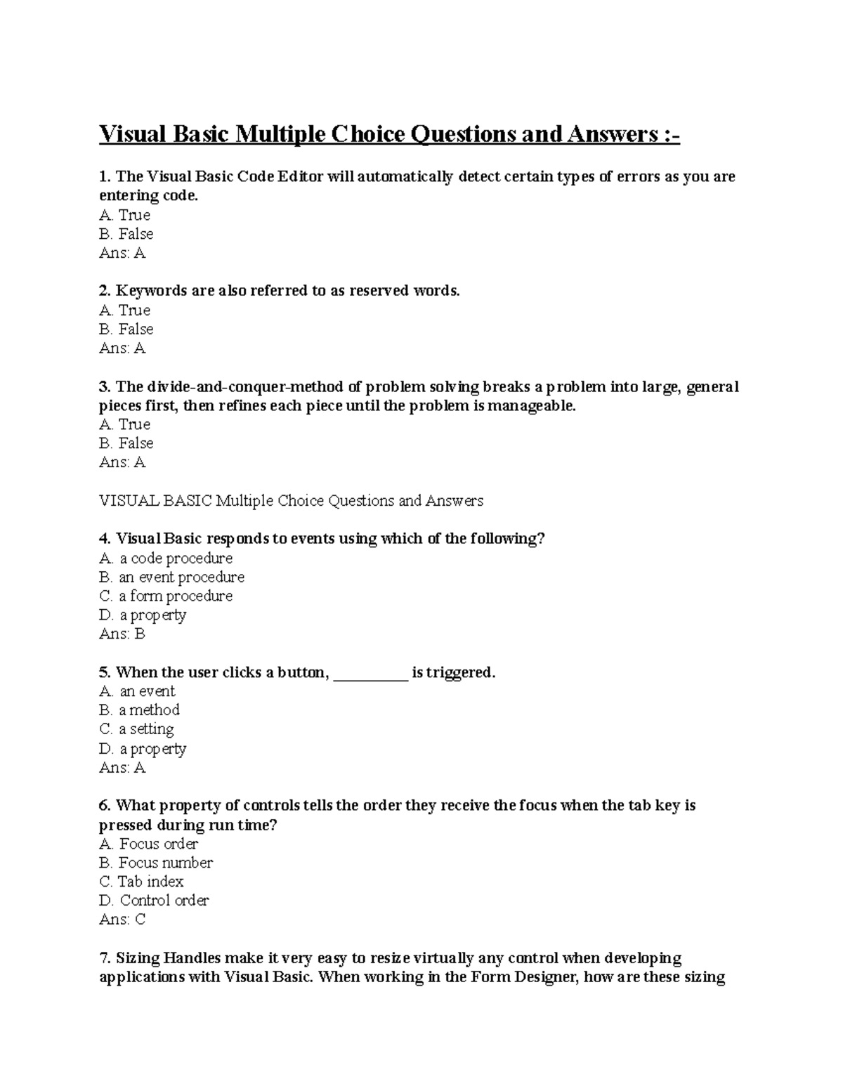 Visual Basic Multiple Choice Questions - Deprecated API usage: The SVG ...