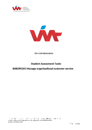 Bsbops 601 Project Portfolio.docx - PROJECT PORTFOLIO BSBWRT301 Write ...