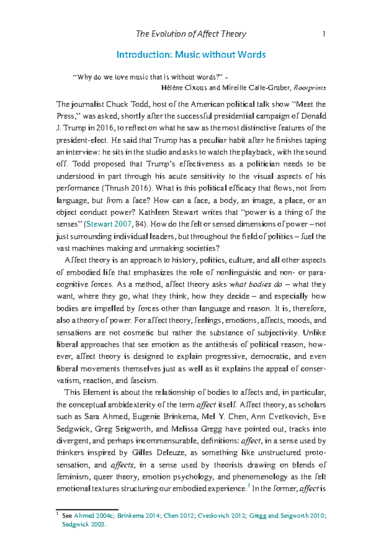 The Evolution of Affect Theory: Power Dynamics & Subjectivity Analysis ...