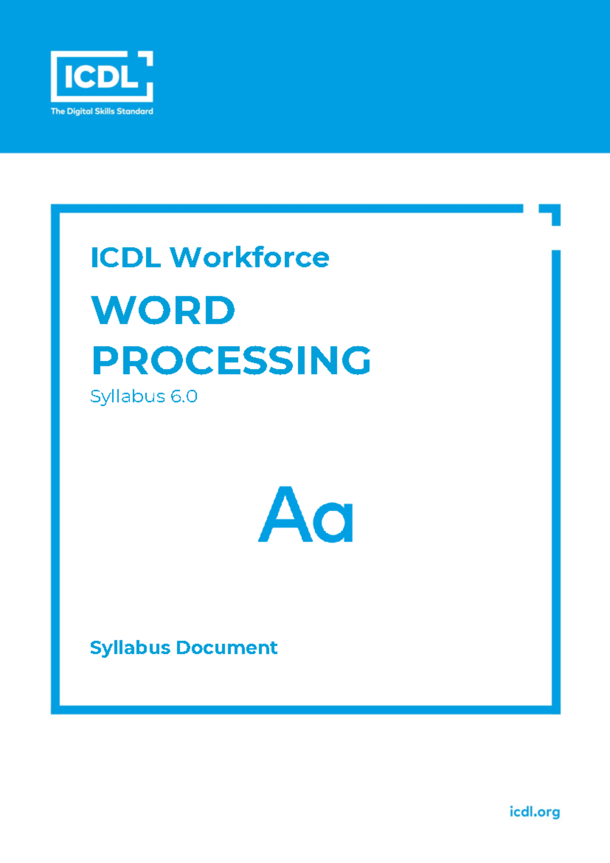 ICDL Word Processing Module Syllabus Overview and Key Skills - Studocu