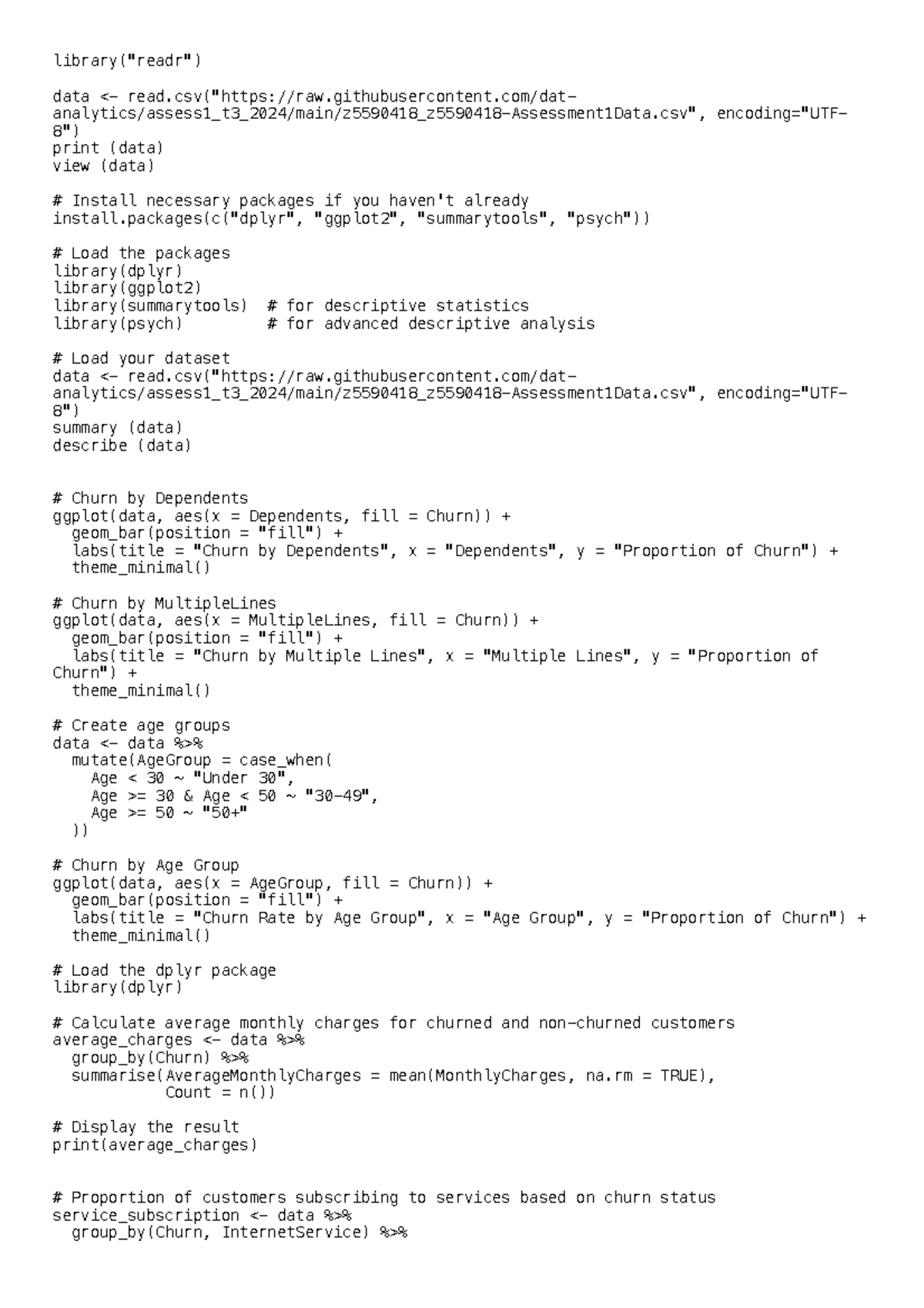 Comm1190 Report - R Studio Coding for Data Analysis - Studocu