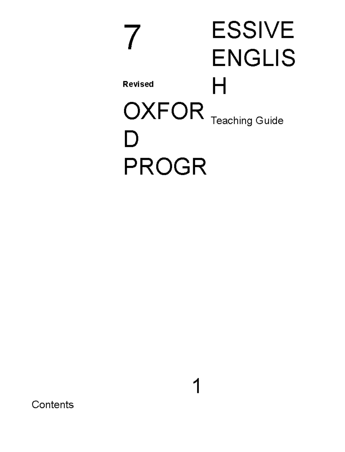 English level 7 guide - 7 Revised OXFOR D PROGR ESSIVE ENGLIS H ...