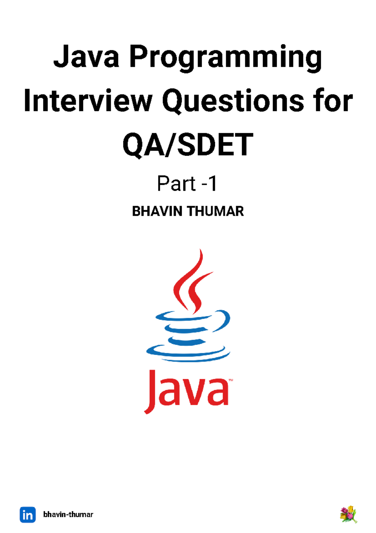 Java Programming Questions for QA SDET for 2-3 years - Java Programming Interview Questions for ...