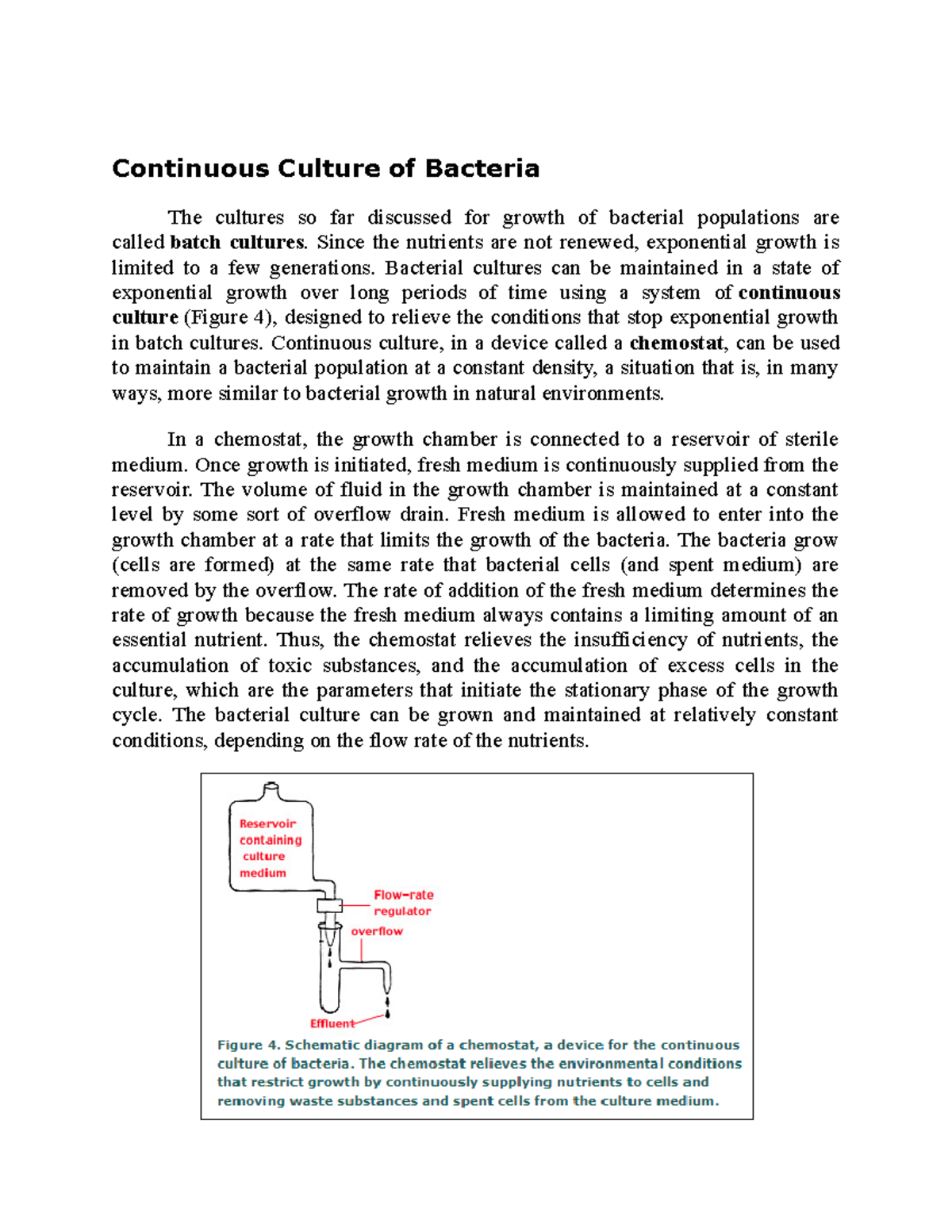Continuous and Synchronous Culture of Bacteria: An In-Depth Study - Studocu