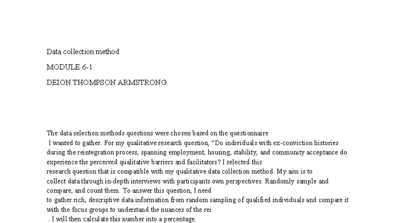 Data Collection Methods: Qualitative & Quantitative Insights (MODULE ...