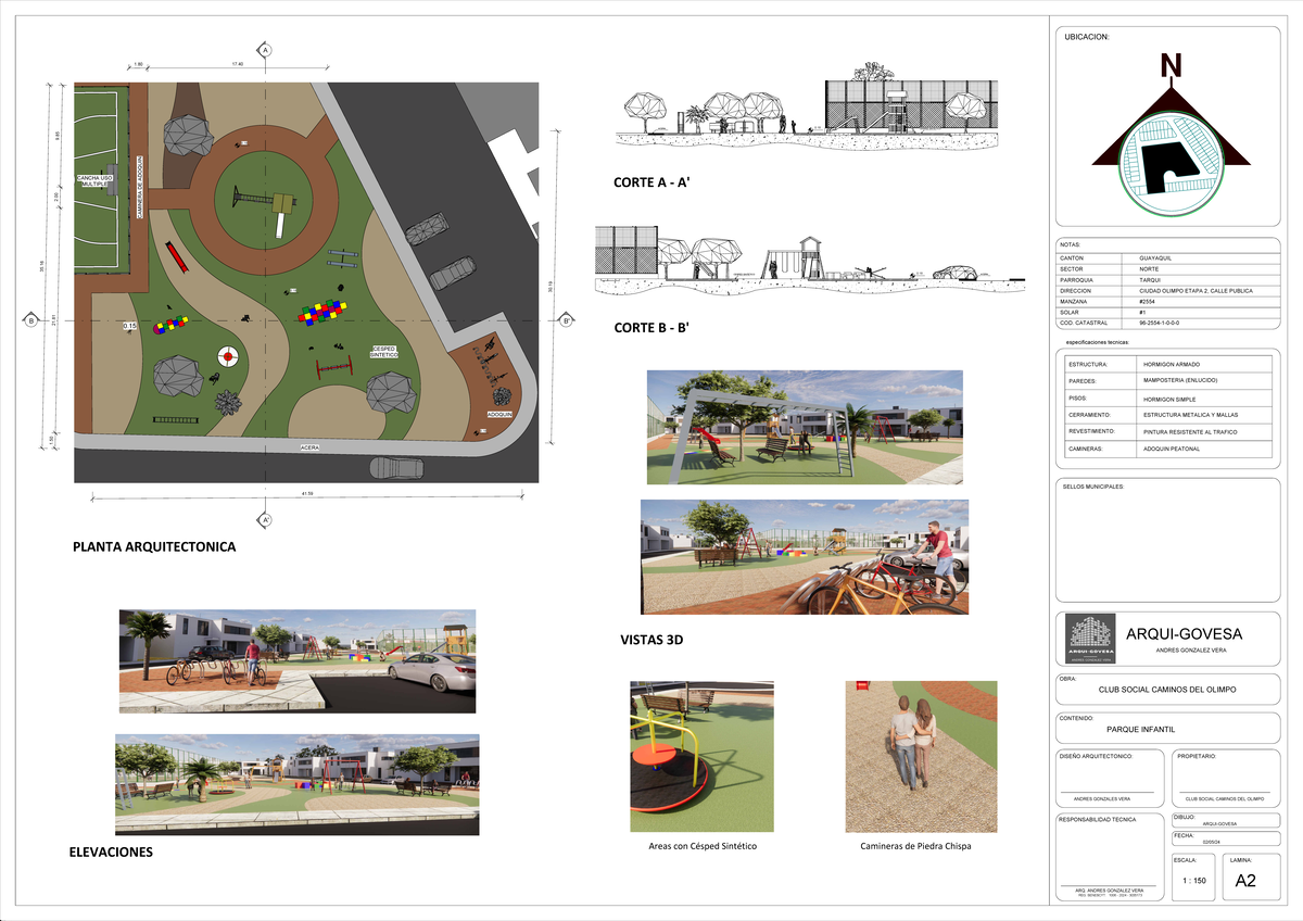 Plano Parque Infantil - Arquitectura y Urbanismo - 2 41. A' PLANTA ...
