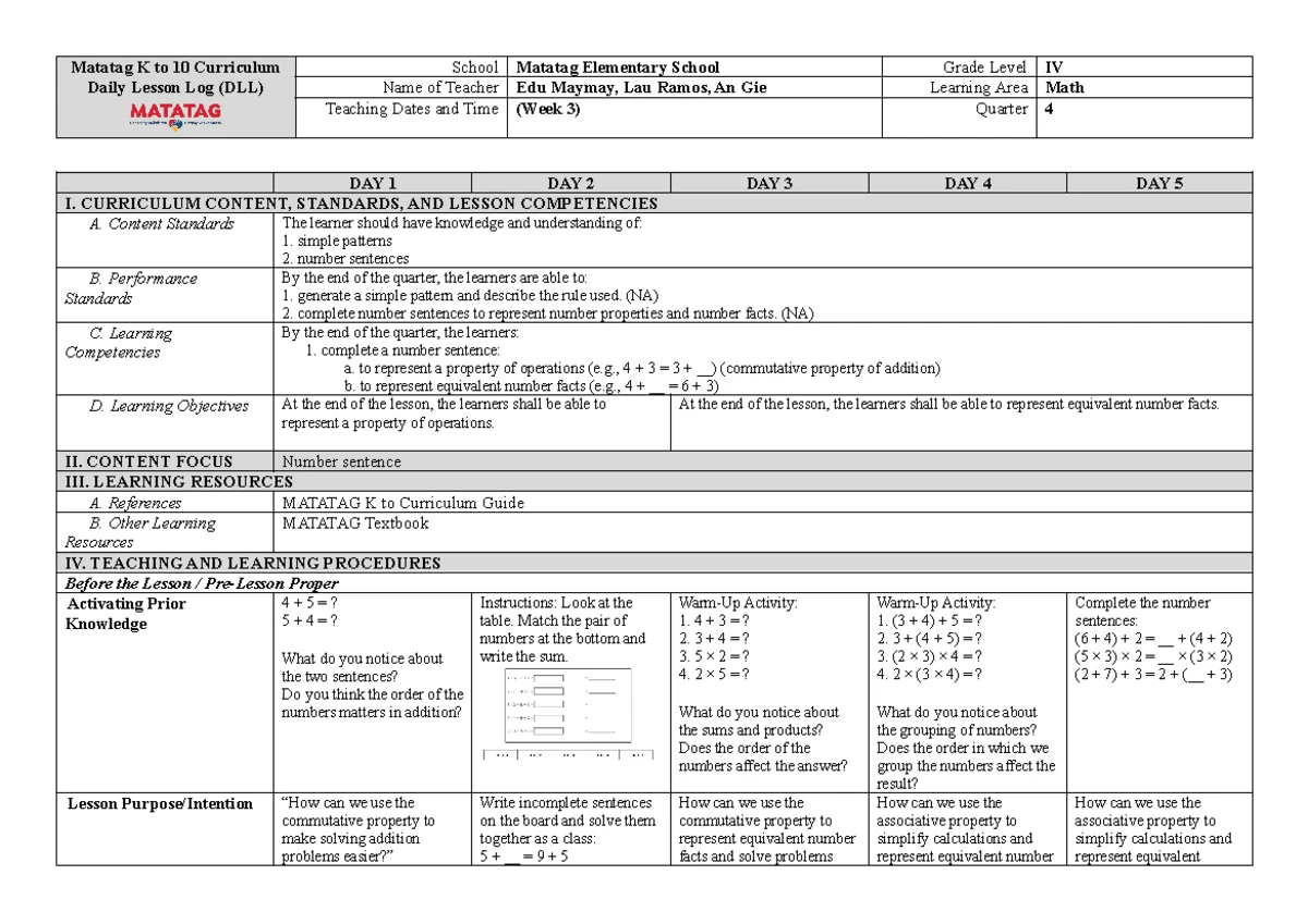 DLL Mathematics-5 Q1-W2: World Time Zones and Comparisons - Studocu