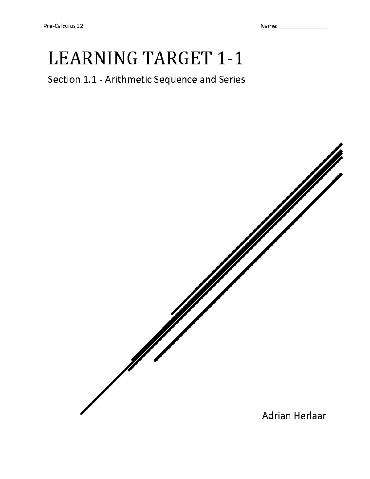 Pc 12 - Learning Target 1.1: Arithmetic Sequences & Series - Studocu