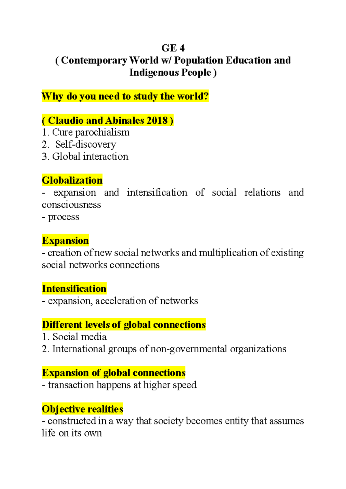 GE 4 Reviewer: Understanding Globalization and Its Impact on Society ...