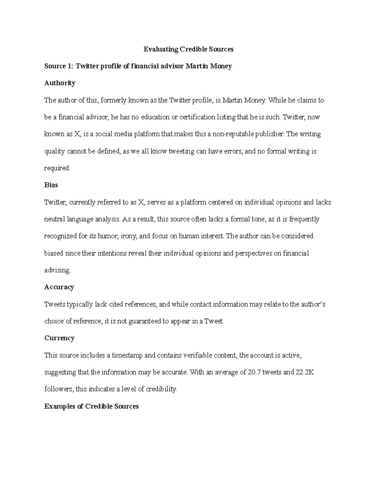 Evaluating Credible Sources: A Guide for Research (ENG 101) - Studocu