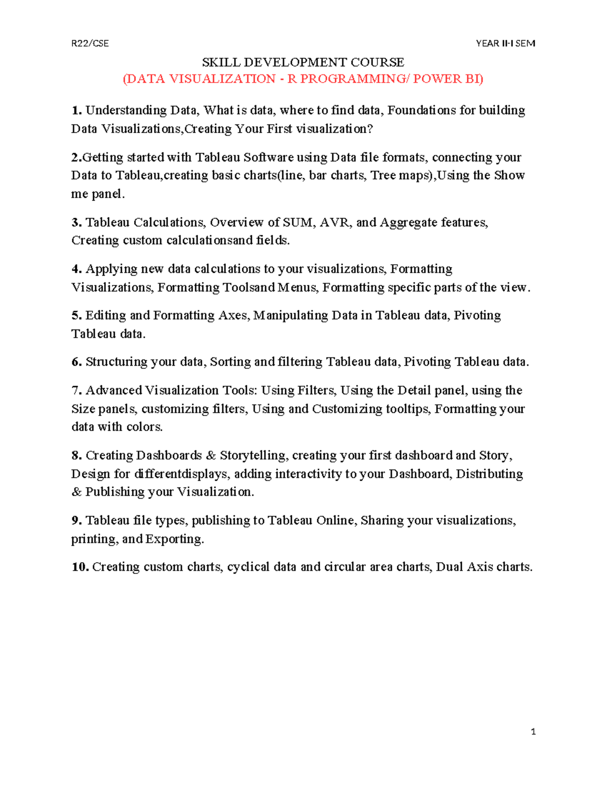 R-Programming Lab Manual: Data Visualization with Tableau Techniques ...