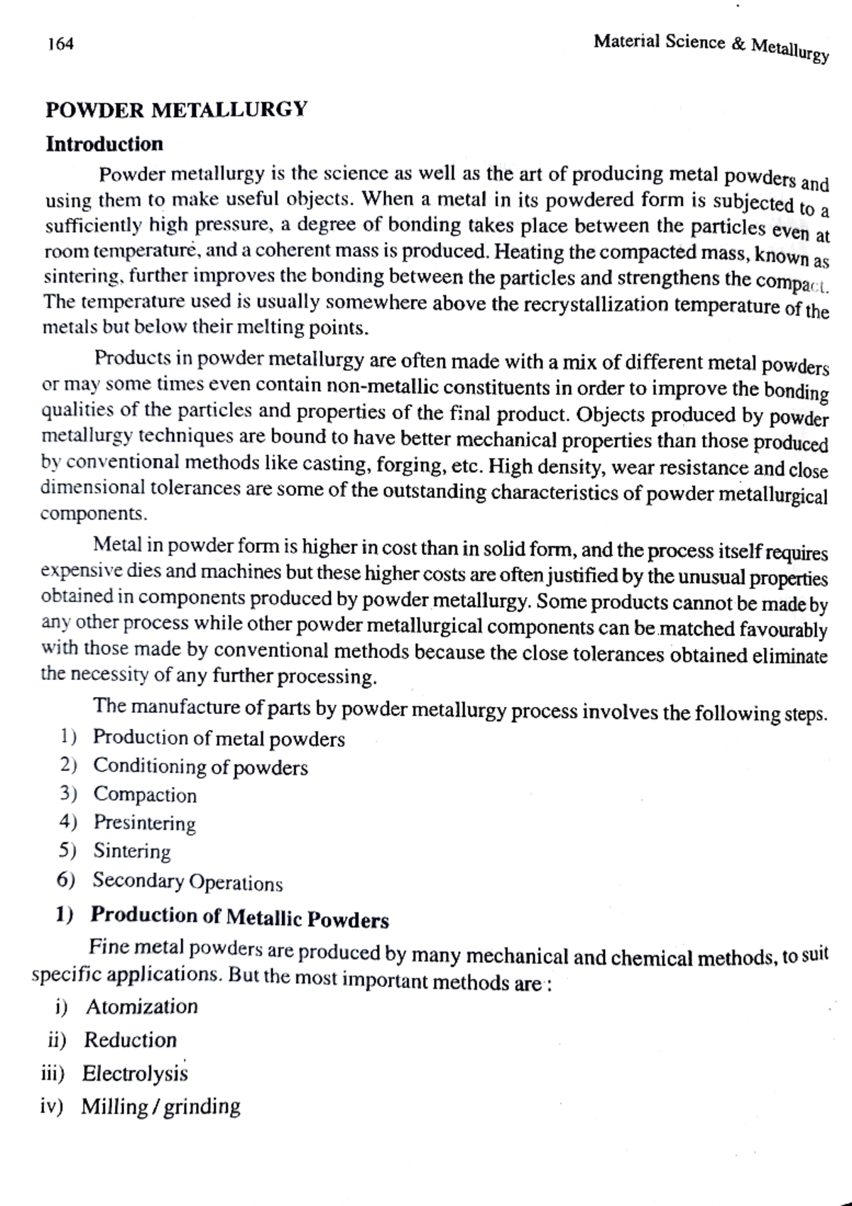 Module 4 Notes 2 - Metal casting, forming and joining - 164 POWDER ...