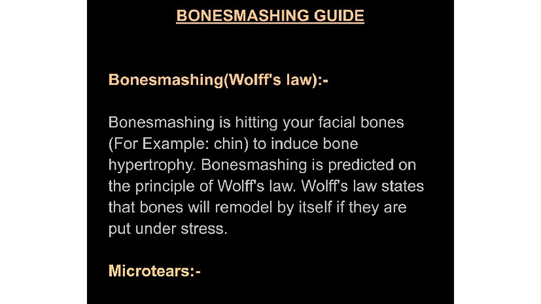 Full Face Bonesmashing Guide: Techniques & Nutrition Tips - Studocu