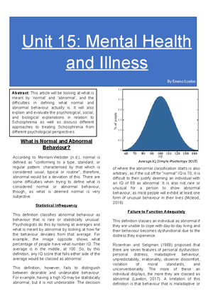 Journal Article-Understanding Mental Health and Illness - Journal ...