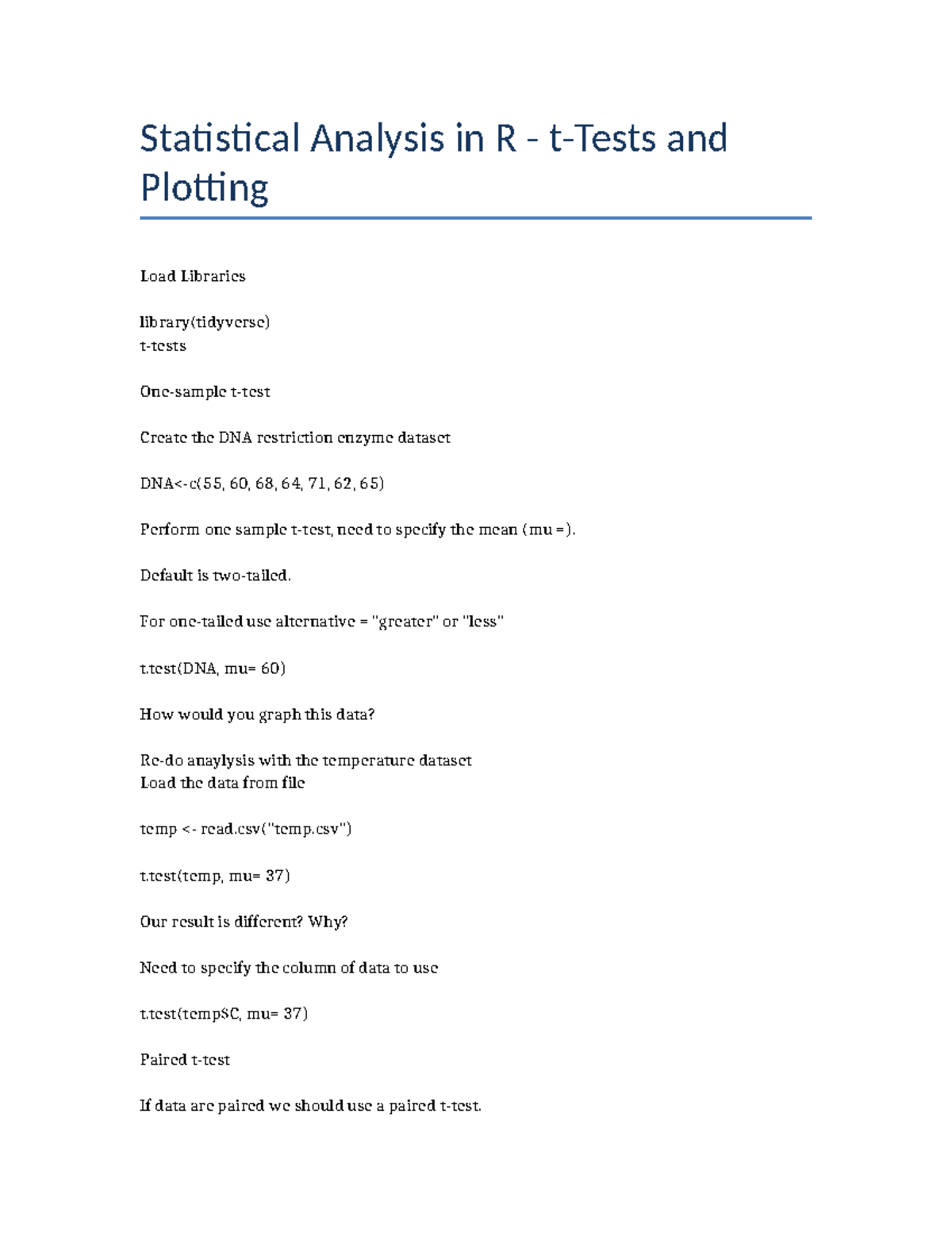 Statistical analysis in R: T-tests and data visualization techniques ...