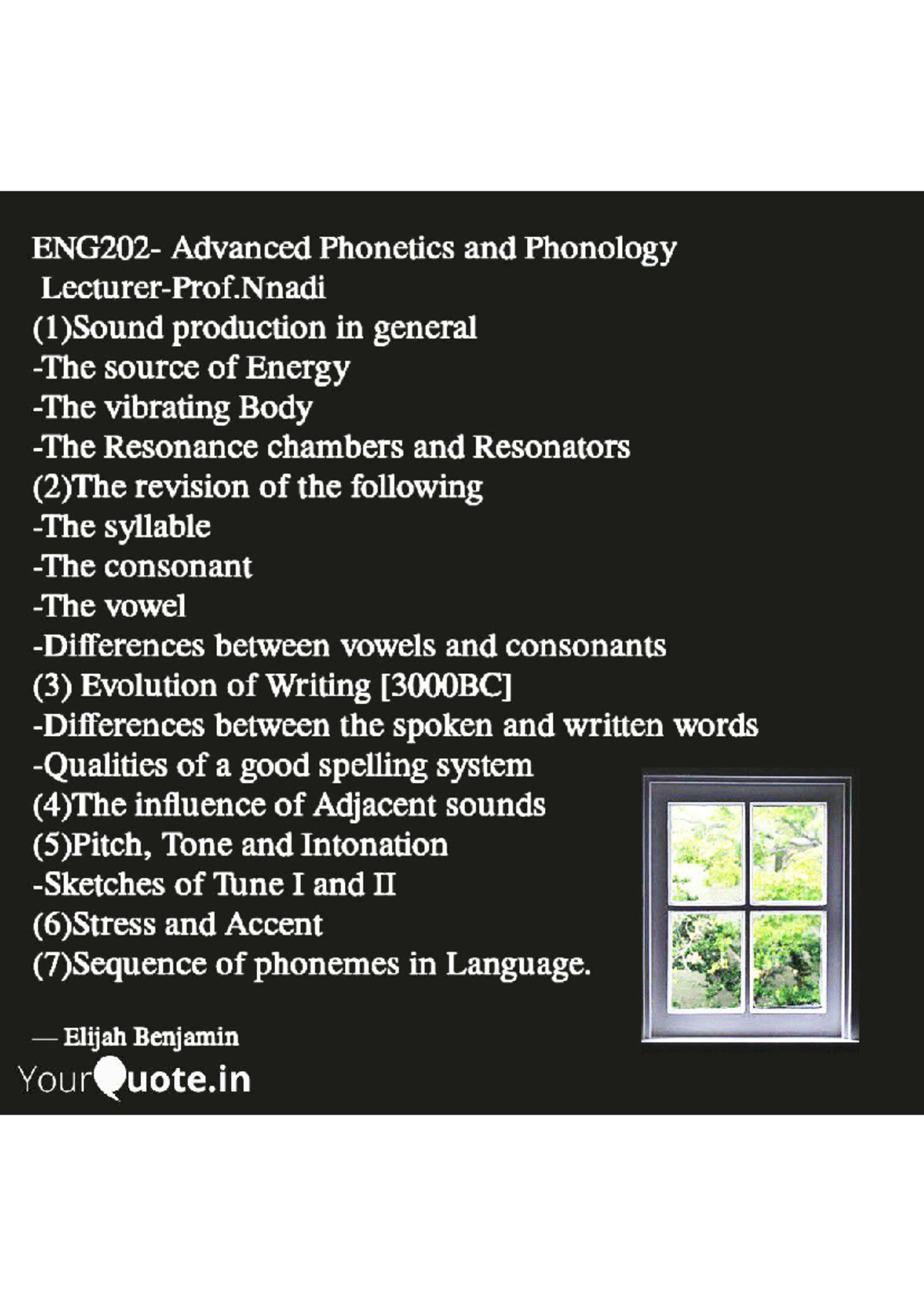 Eng 202 Advanced Phonetics & Phonology: Sound Production & Writing ...