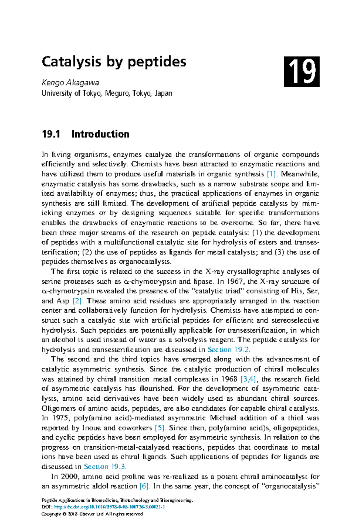 Catalysis by Peptides: Innovations and Applications in Organic ...