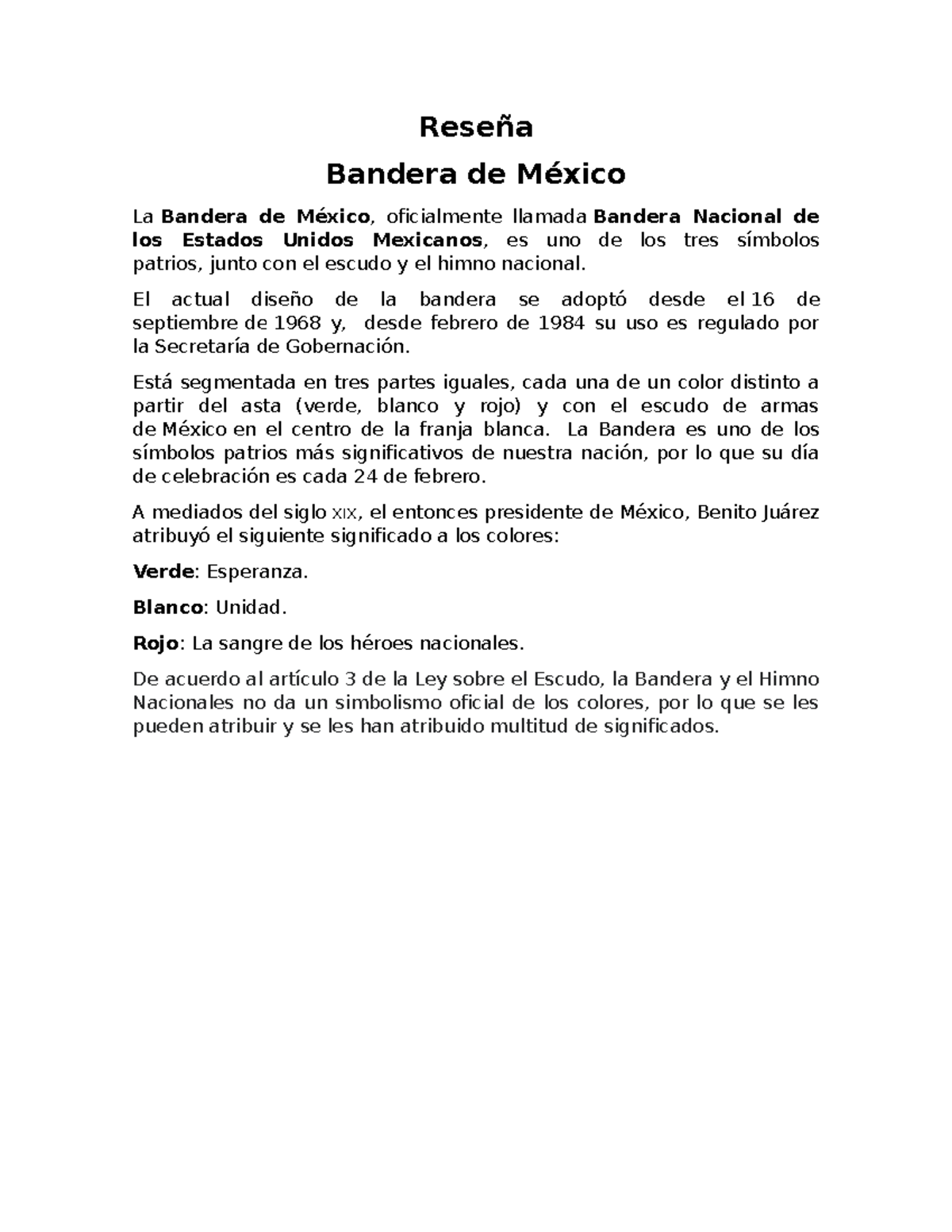 Reseña sobre la Bandera Nacional de México - Historia y Significado ...
