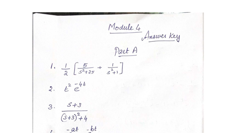 Module 4 Answer Key: Part A & B Solutions - Studocu