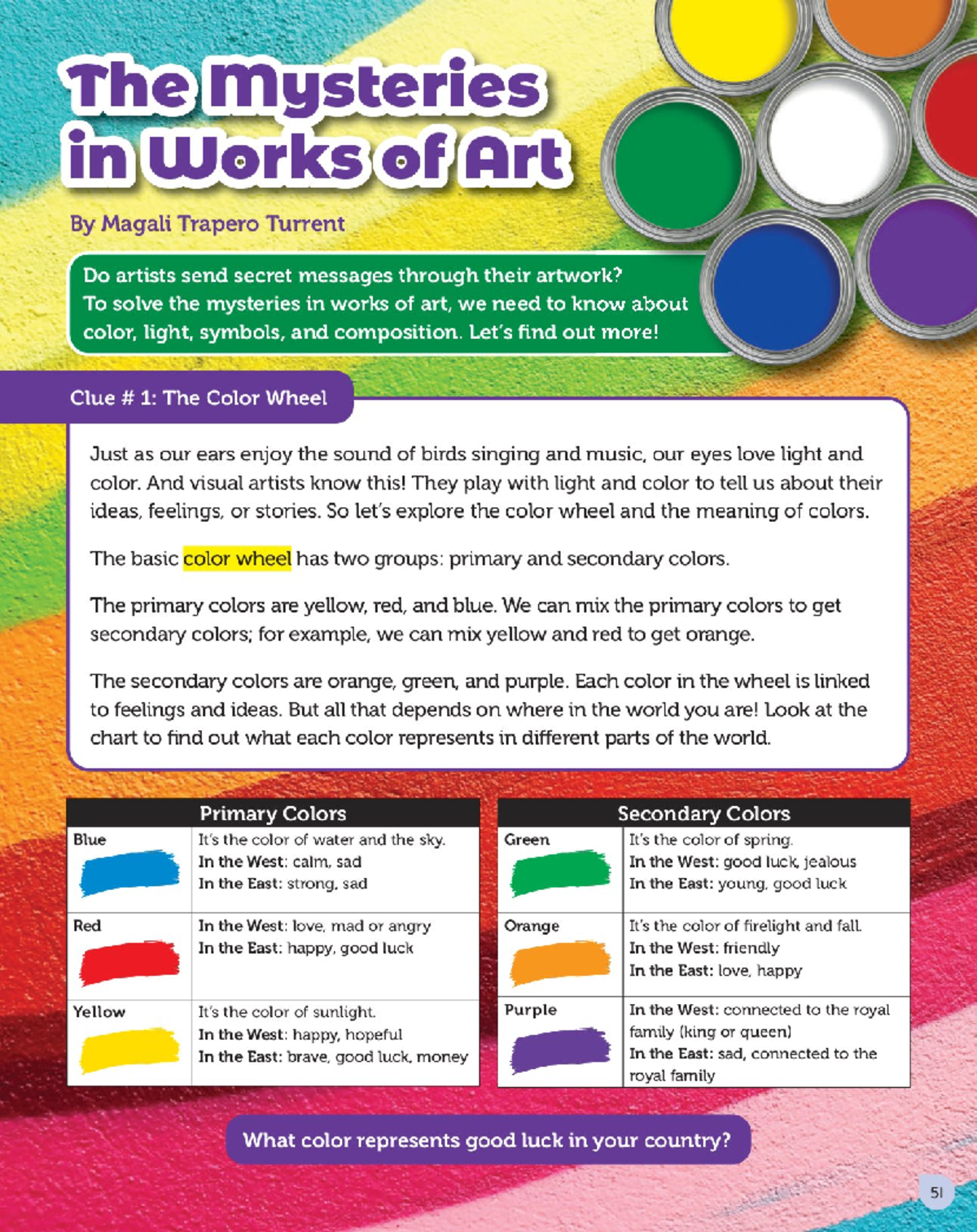 Exploring Color, Light, and Symbols in Art: A Study Guide for 5I - Studocu