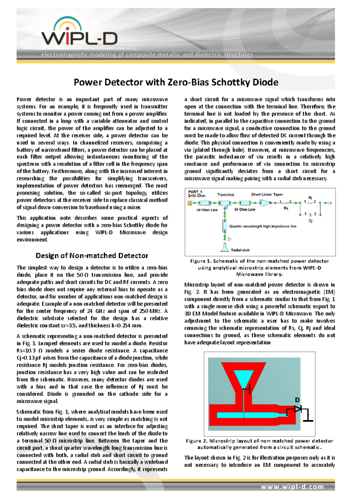 Power Detector Design Using Zero-Bias Schottky Diode - Studocu