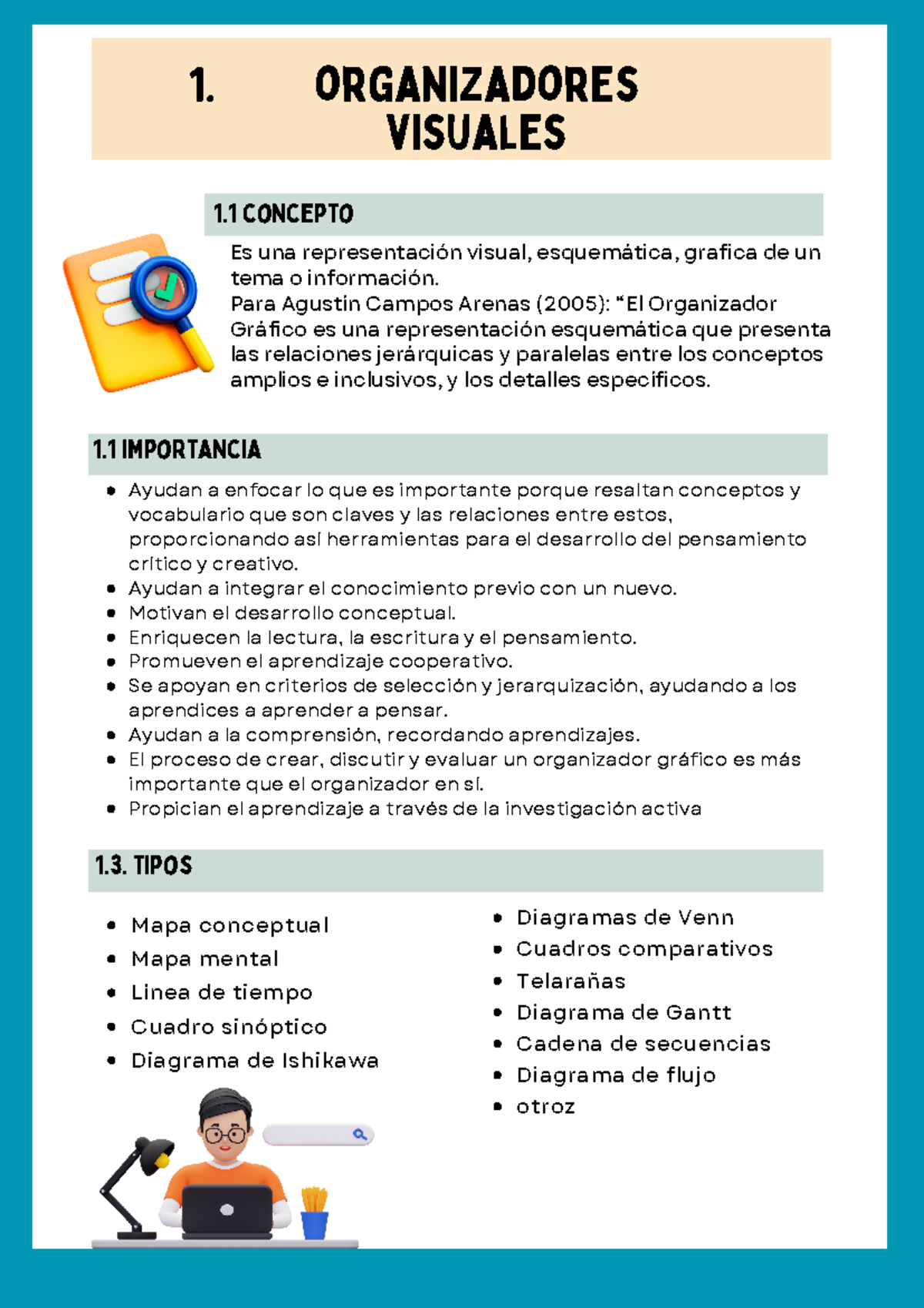 Organizadores Visuales: Importancia y Tipos de Herramientas Visuales - Studocu