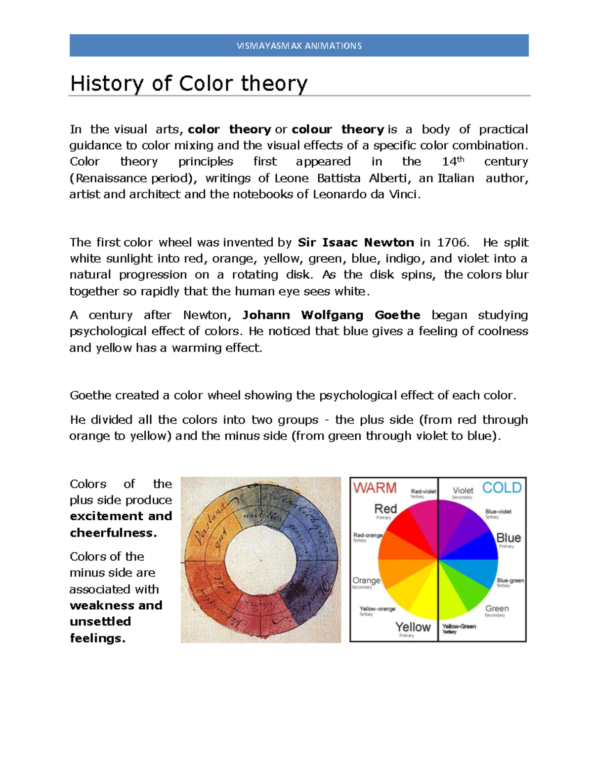 The First Color Wheel Was Invented By
