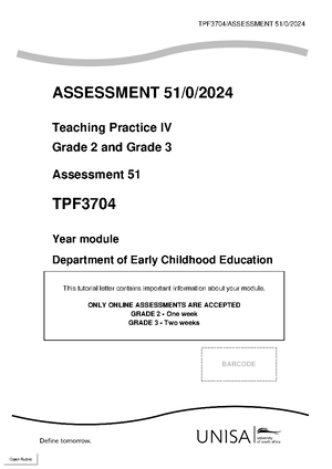 [Solved] GRADE 1 WEEK 1 Lesson 4 MFP1501 Mathematics Lesson 5 CHL2601 - TPF2602 (TPF2601) - Studocu