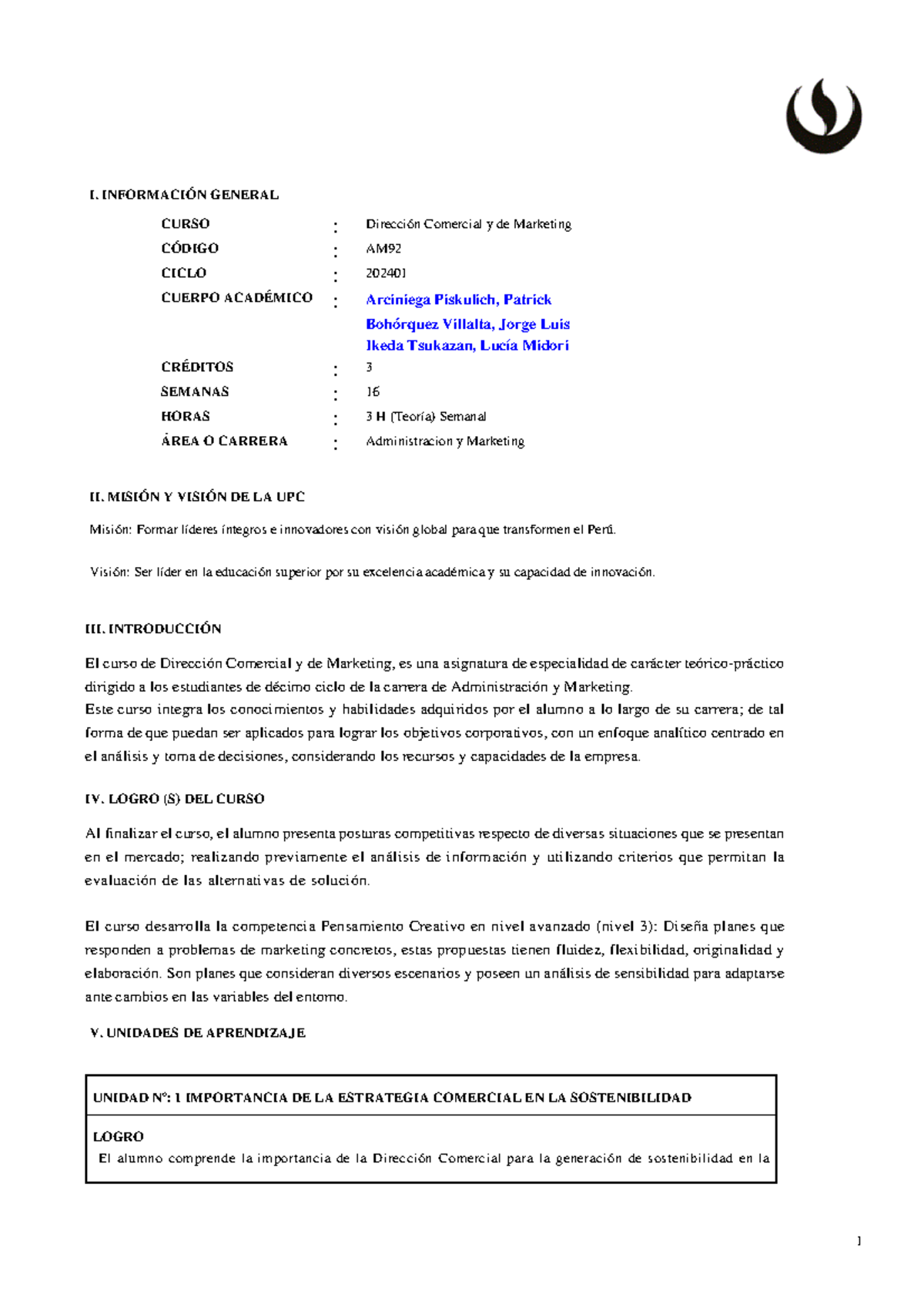 AM92 Dirección Comercial y de Marketing: Guía del Curso 202401 - Studocu