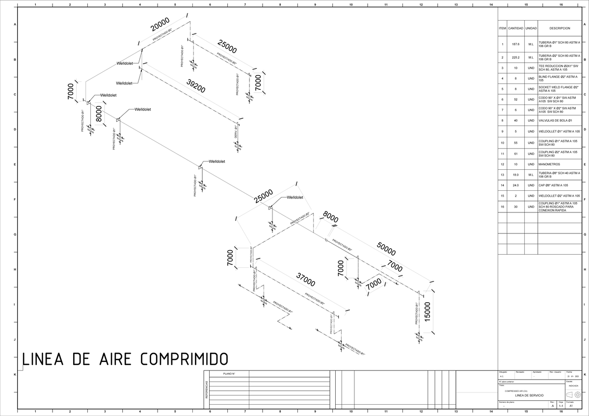 Lineas DE Servicio-AIRE - 20000 25000 7000 7000 25000 37000 50000 8000 15000 7000 PROYECTADO ...